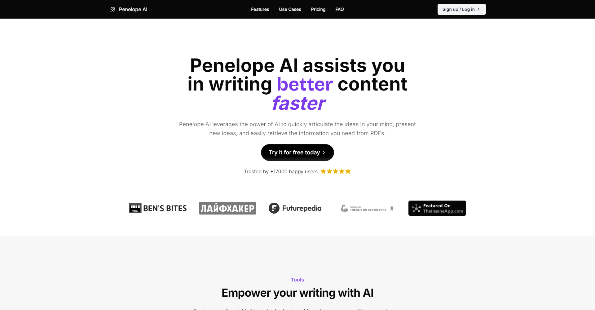 Penelope AI: Write Better Content Faster with AI Tools - Proaitools