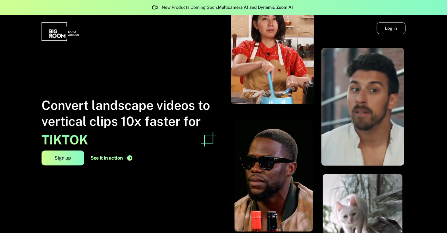 Transform Landscape Videos to Vertical with Big Room AI - Proaitools