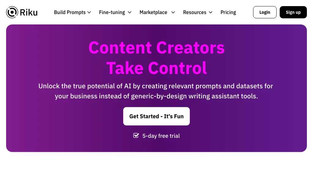 Riku: AI-Powered Content Creation Tool - Try Free for 5 Days - Proaitools