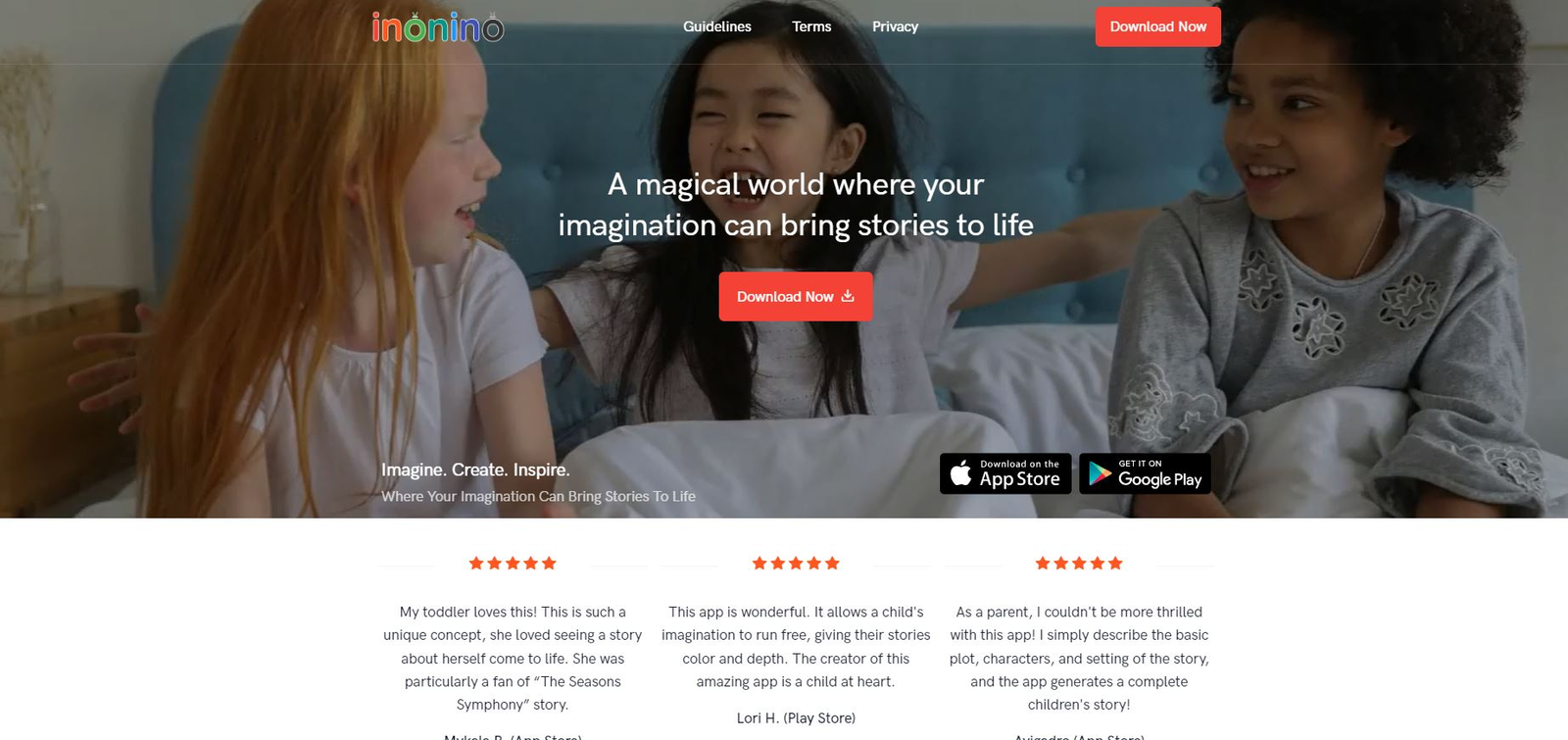 Inonino: AI Story Creation App for Kids | Fostering Creativity & Family Fun - Proaitools