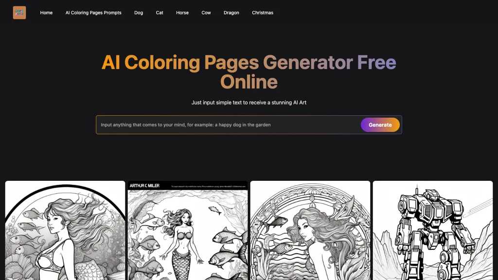 AI Coloring Pages Generator: Unleash Creativity with Diverse, High ...