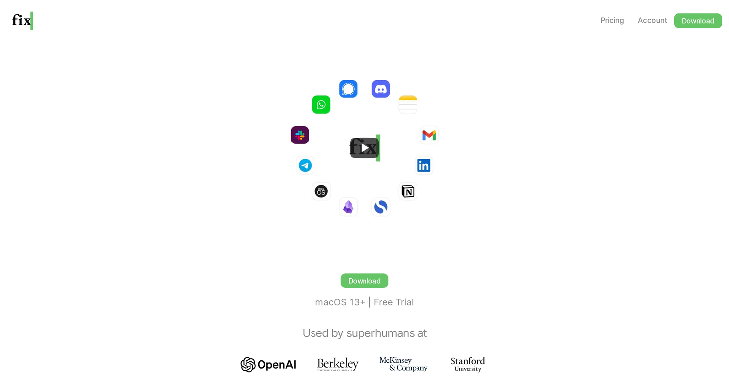 Fixkey: AI-Powered Grammar Correction for macOS - Proaitools