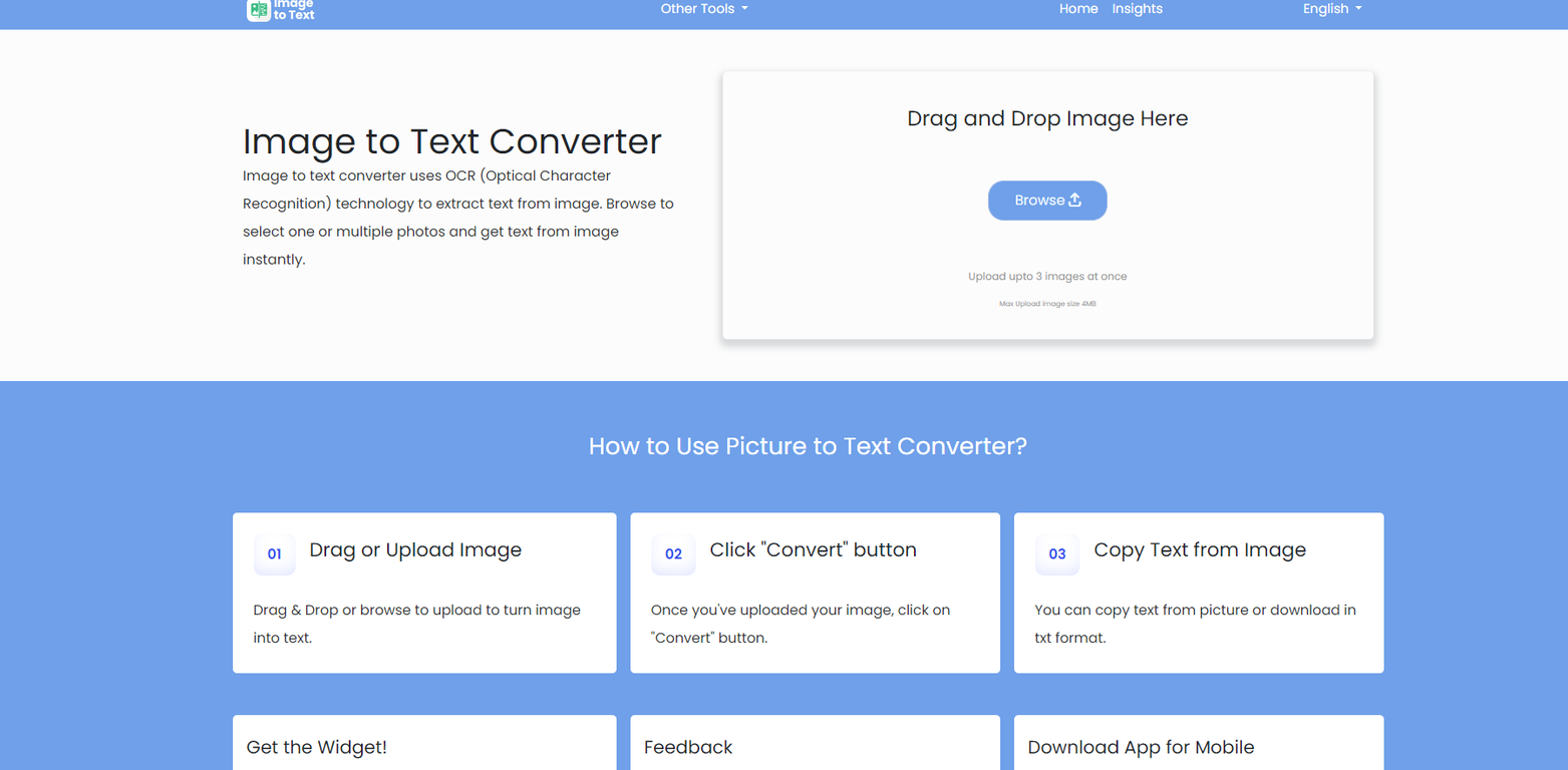 Image to Text Converter | OCR Text Extraction | Multiple Languages ...