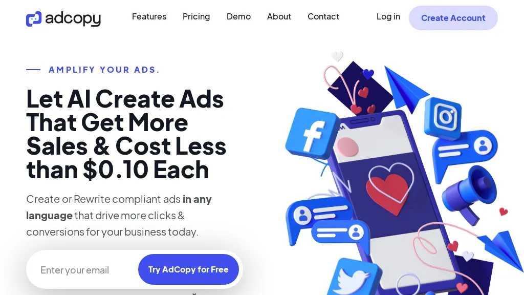 AI Advertising Copywriting Made Easy: Write Compelling Ads with adcopy.ai - Proaitools