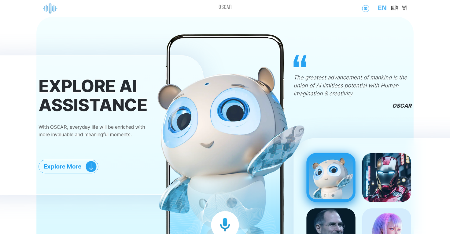 OSCAR AI: Your 3D Multilingual Virtual Assistant - Proaitools