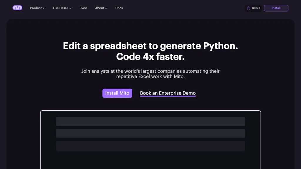 Mito Spreadsheet AI: Automate Spreadsheet Tasks with Python Code - Proaitools