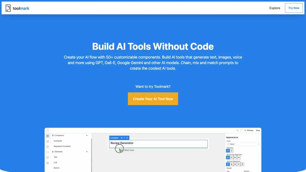 Build AI Tools Without Code: Toolmark.ai for GPT, DALL-E & More ...