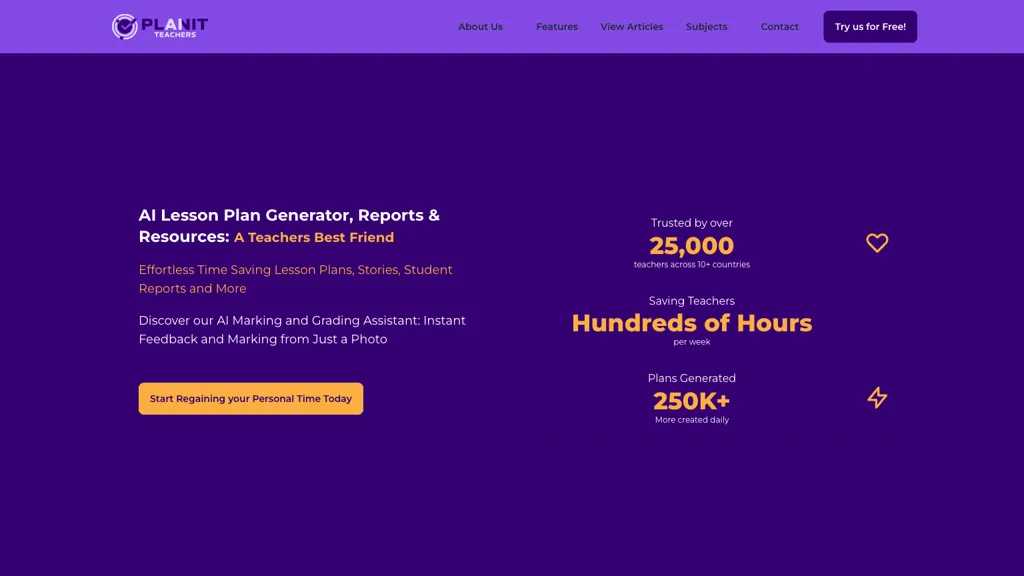 Planit Teacher Ai Powered Lesson Planning Grading Tool For Teachers