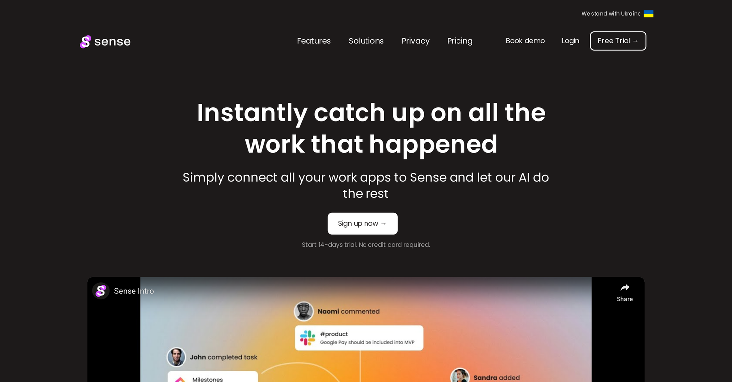 Streamline Work with Sense: AI-Powered Data Organization & Collaboration - Proaitools
