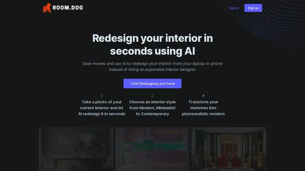 Redesign Your Room in Seconds with AI | RoomDog™ - Proaitools