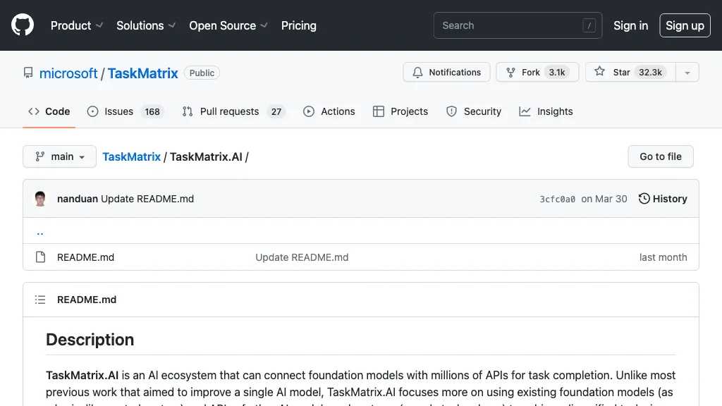 TaskMatrix.AI: AI Ecosystem for Diverse Task Completion with Foundation Models & APIs - Proaitools