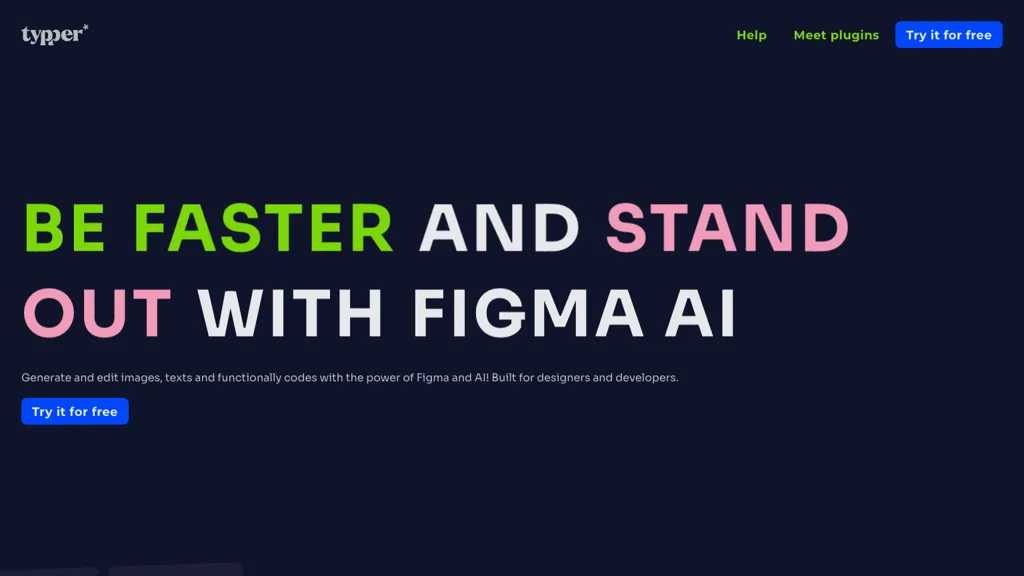 Typper: AI-Powered Figma Tool for Faster Design & Development - Proaitools