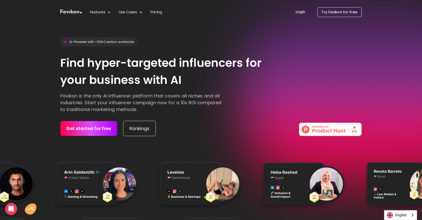 AI-Powered Influencer Marketing Platform | Favikon - Proaitools