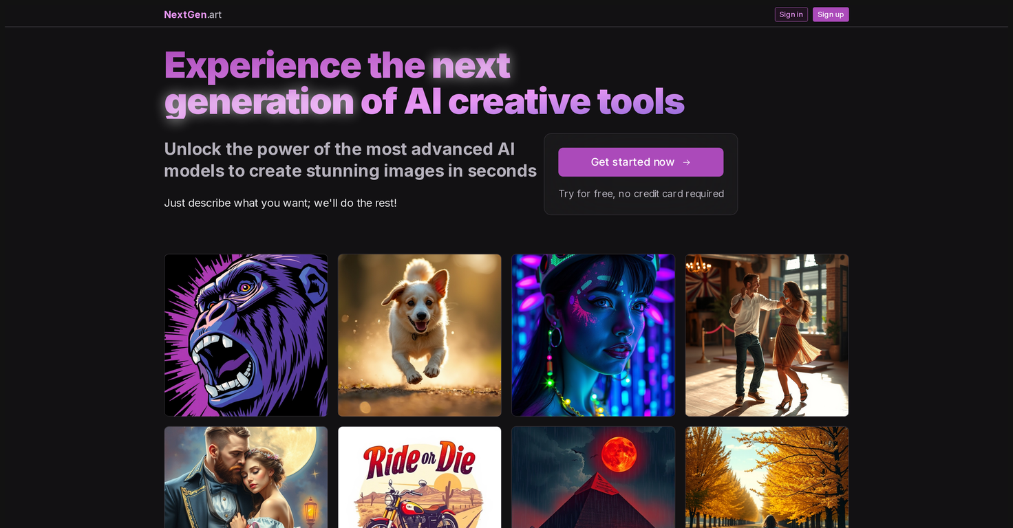 NextGen.art: AI Image Generator | Text-to-Image, Image-to-Image, and Video - Proaitools