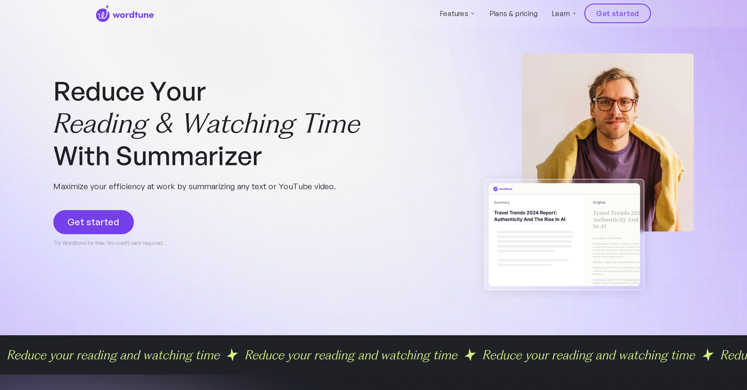 Wordtune Summarizer: AI-Powered Summarizing, Rewriting, and Grammar Checker - Proaitools