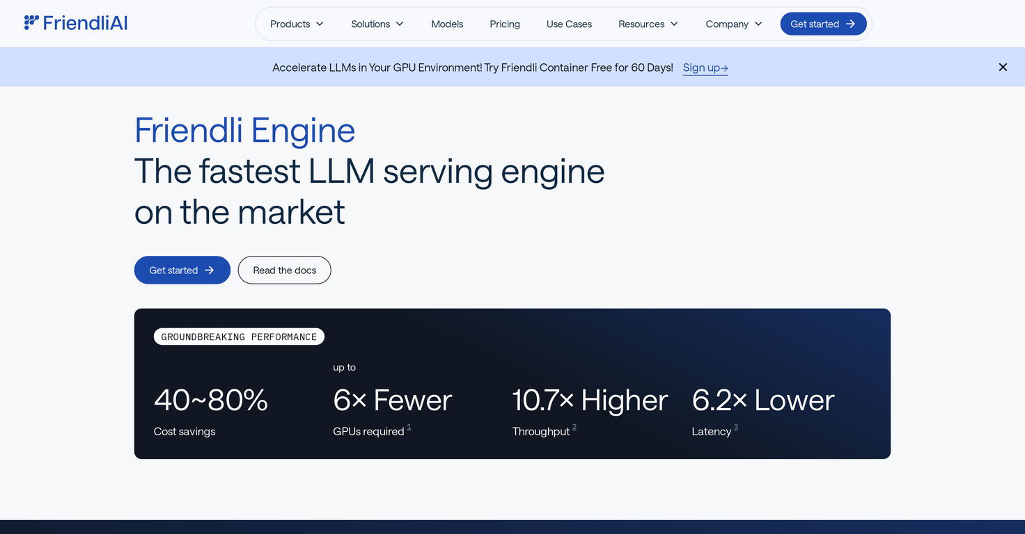 Deploy Generative AI Fast with FriendliAI's LLM Serving Engine - Proaitools