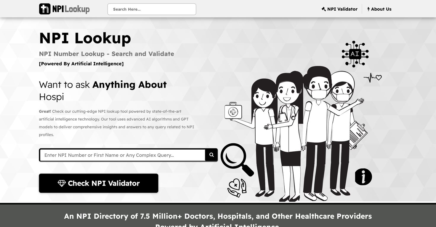 NPI Lookup: AI-Powered NPI Search & Validation Tool - Proaitools
