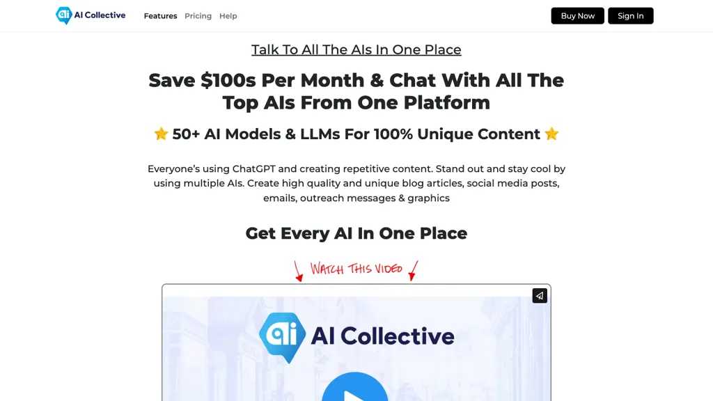 AI Collective: 50+ AI Models (GPT-4 & Text-Bison) for Content Creation | Affordable & Versatile ...