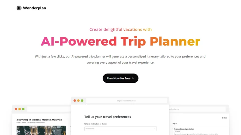 Wonderplan: AI-Powered Trip Planner for Personalized Itineraries - Proaitools