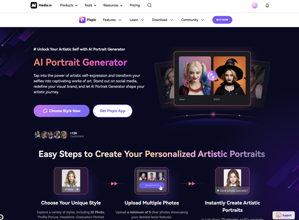 AI Portrait Generator: Create Unique & Artistic Selfies - Proaitools