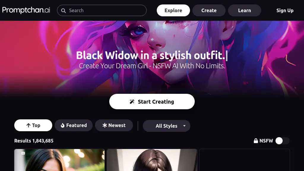 Promptchan: Explore Adult Image Generation - Free & Easy - Proaitools