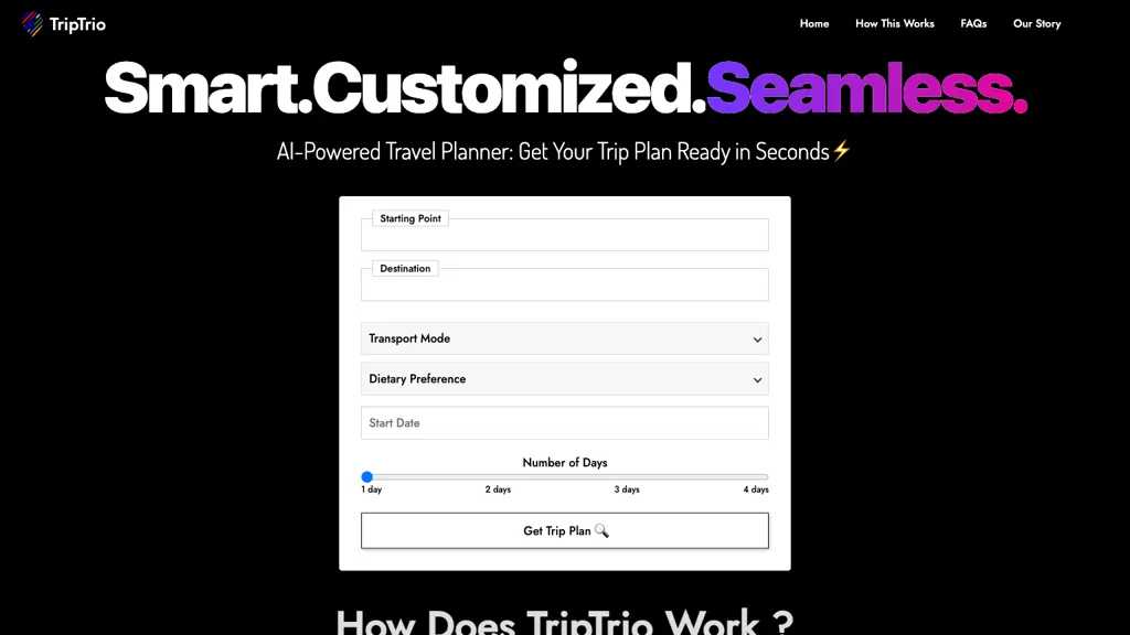 Triptrio.co: AI-Powered Travel Planner for Personalized Trip Itineraries - Proaitools
