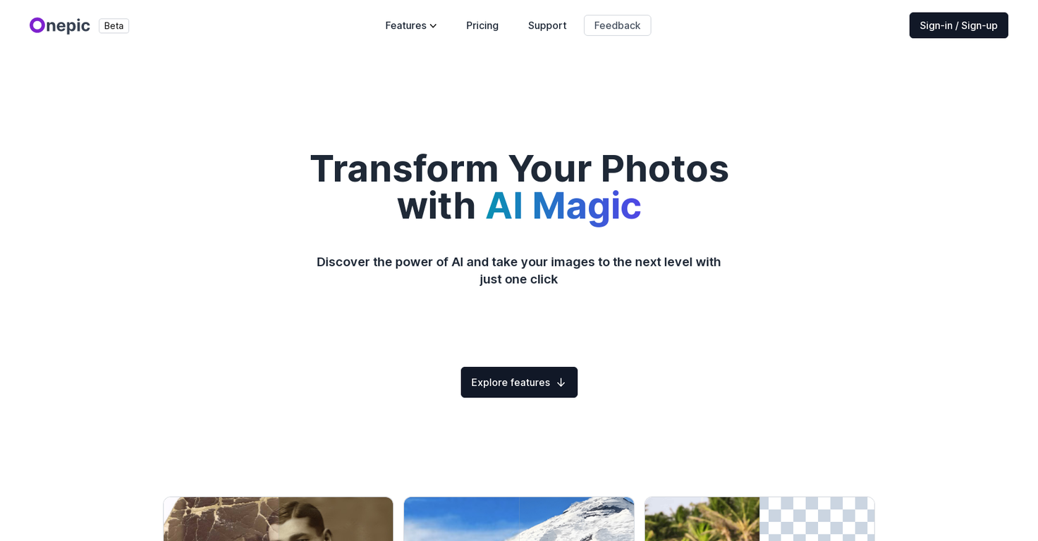 OnepicAI: Enhance Images with AI | Restore, Upscale, & Colorize Photos - Proaitools