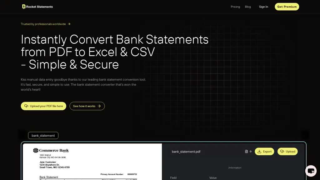 Convert PDF Bank Statements to Excel & CSV with Rocket Statement Converter - Proaitools