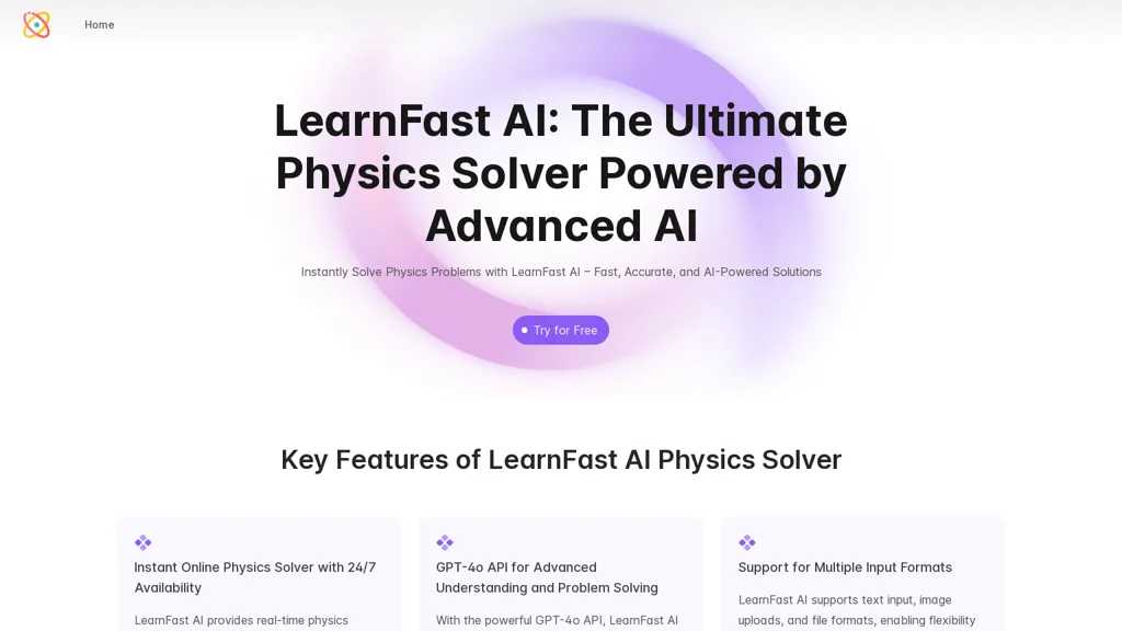 LearnFast AI Physics Solver: Get Instant & Accurate Physics Solutions - Proaitools