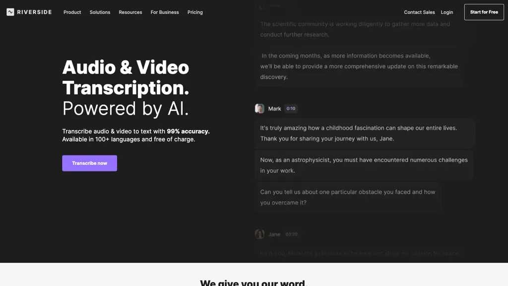 Free AI Transcription Tool: Unlimited, Accurate Transcripts in 100+ Languages - Proaitools