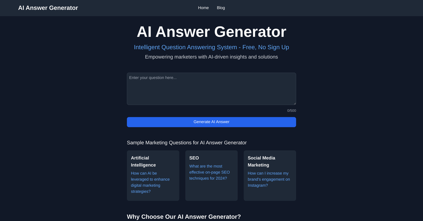 Free Instant AI Answers for Digital Marketing Questions - Proaitools