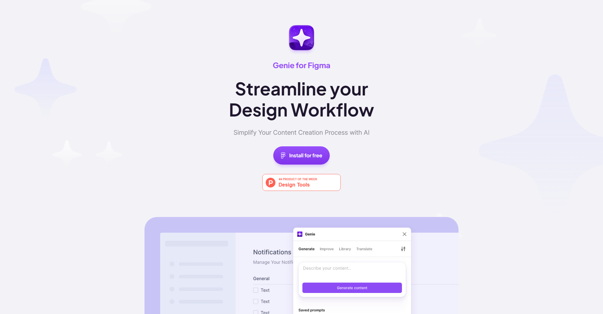 Genie - AI-Powered Figma Tool for Streamlined Design Workflows - Proaitools