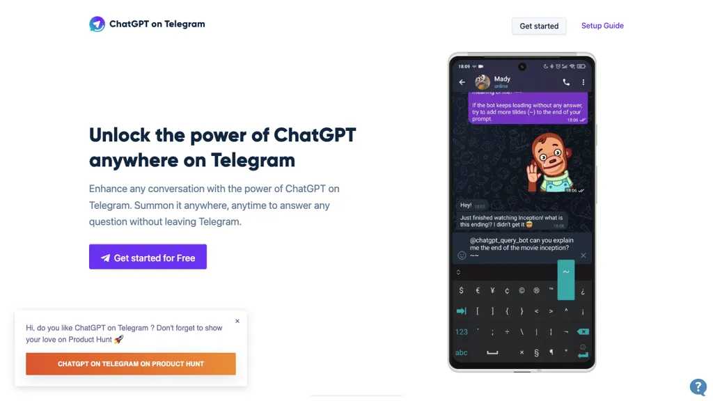 ChatGPT Telegram Bot: AI-Powered Chat for Enhanced Productivity - Proaitools