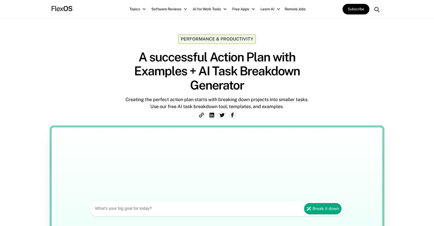 Boost Productivity with FlexOS AI Task Breakdown Tool | Streamline Project Management - Proaitools