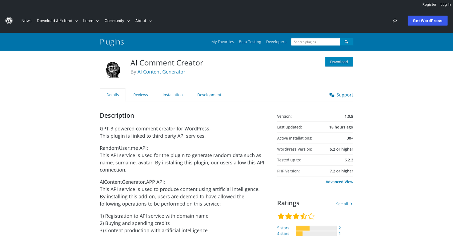 AI Comment Creator WordPress Plugin: Generate SEO-Friendly Comments with GPT-3 - Proaitools
