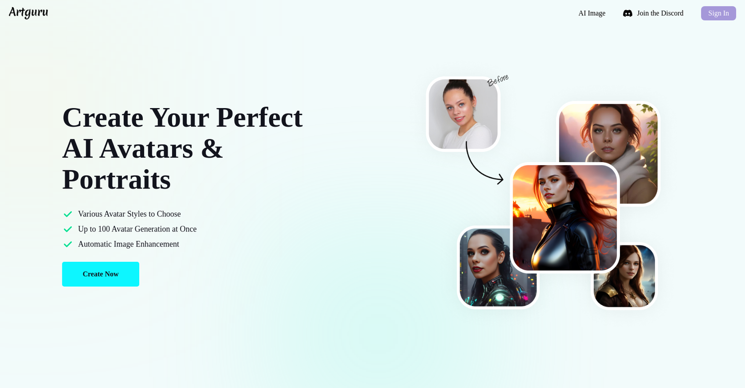 AI Avatar Generator | Create Realistic & Personalized Avatars | Artguru - Proaitools