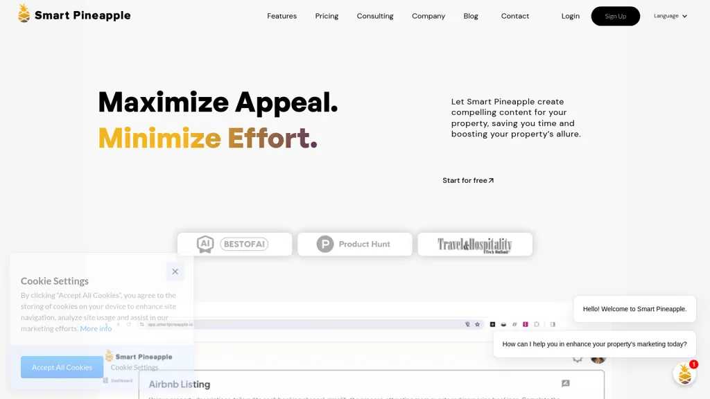 Boost Vacation Rental & Hotel Bookings with Smart Pineapple AI - Proaitools