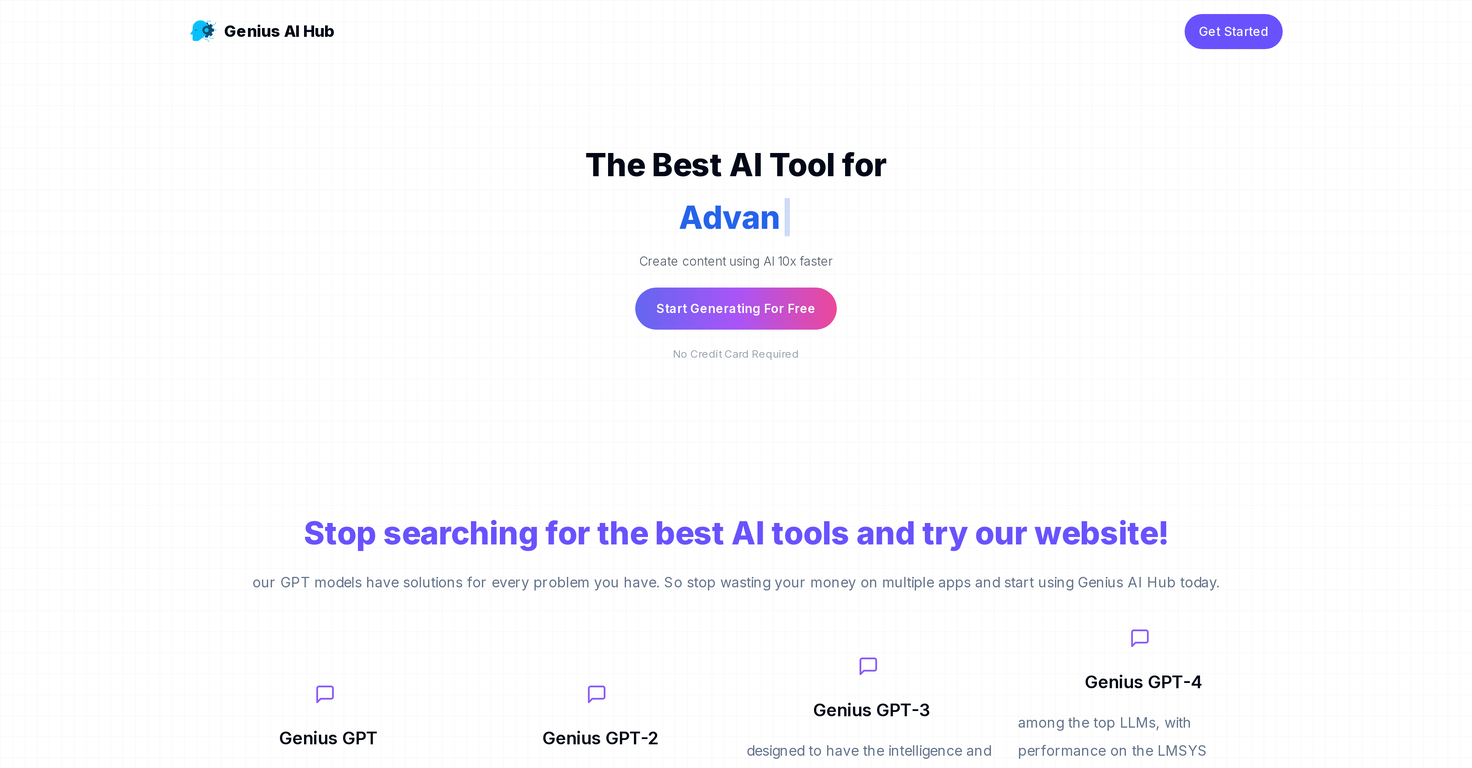 Genius AI Hub: Multilingual AI Solutions for Content, Language & Images - Proaitools