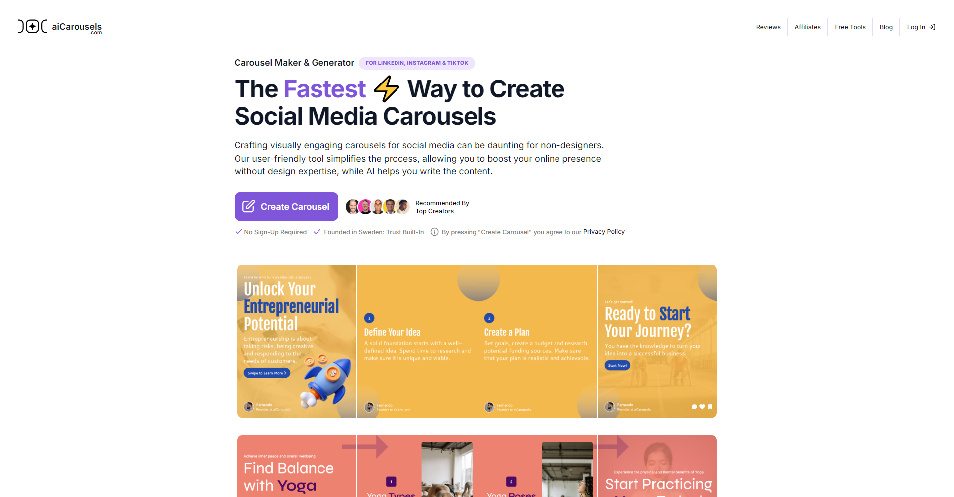 Create Stunning Social Media Carousels with AI - AICarousels - Proaitools