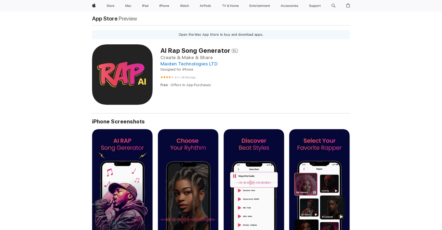 AI Rap Song Generator: Create Unique Raps on iOS - Proaitools