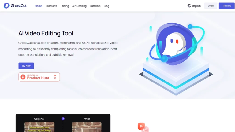 GhostCut: AI-Powered Video Editing for Faster, Easier Video Creation - Proaitools