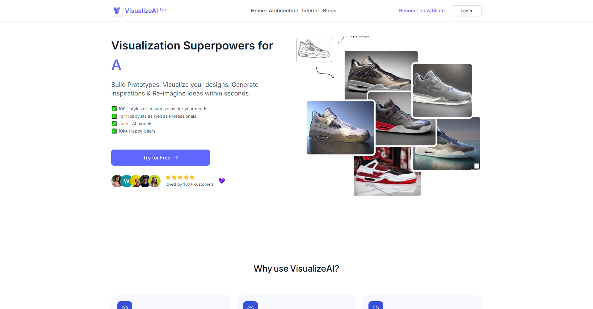 VisualizeAI: AI-Powered Design Tool for Limitless Image Generation - Proaitools