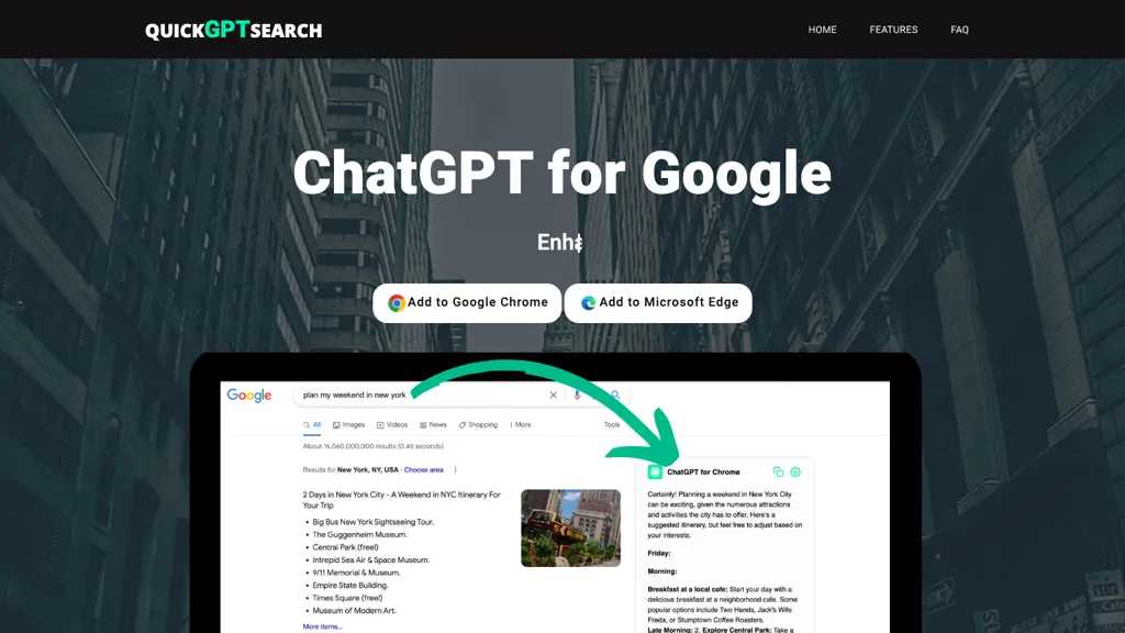 Quick GPT Search: Supercharge Your Search with ChatGPT | Google & Edge Extension - Proaitools
