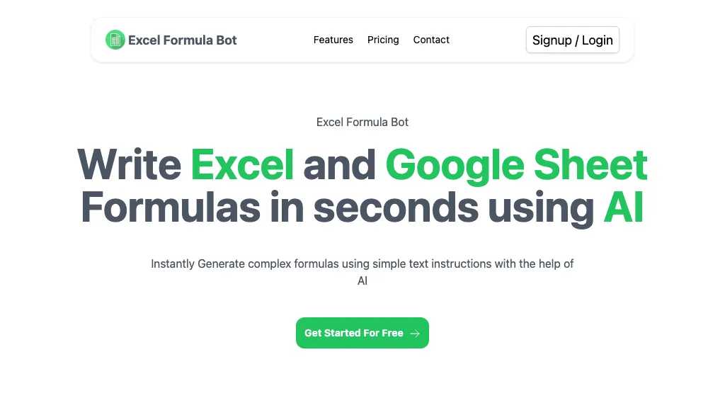 Excel Formula Bot: Generate Excel Formulas with AI - Proaitools