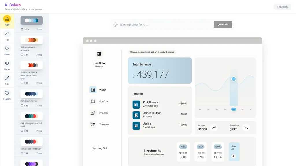 AI Color Palette Generator: Create Stunning Color Schemes with AI ...