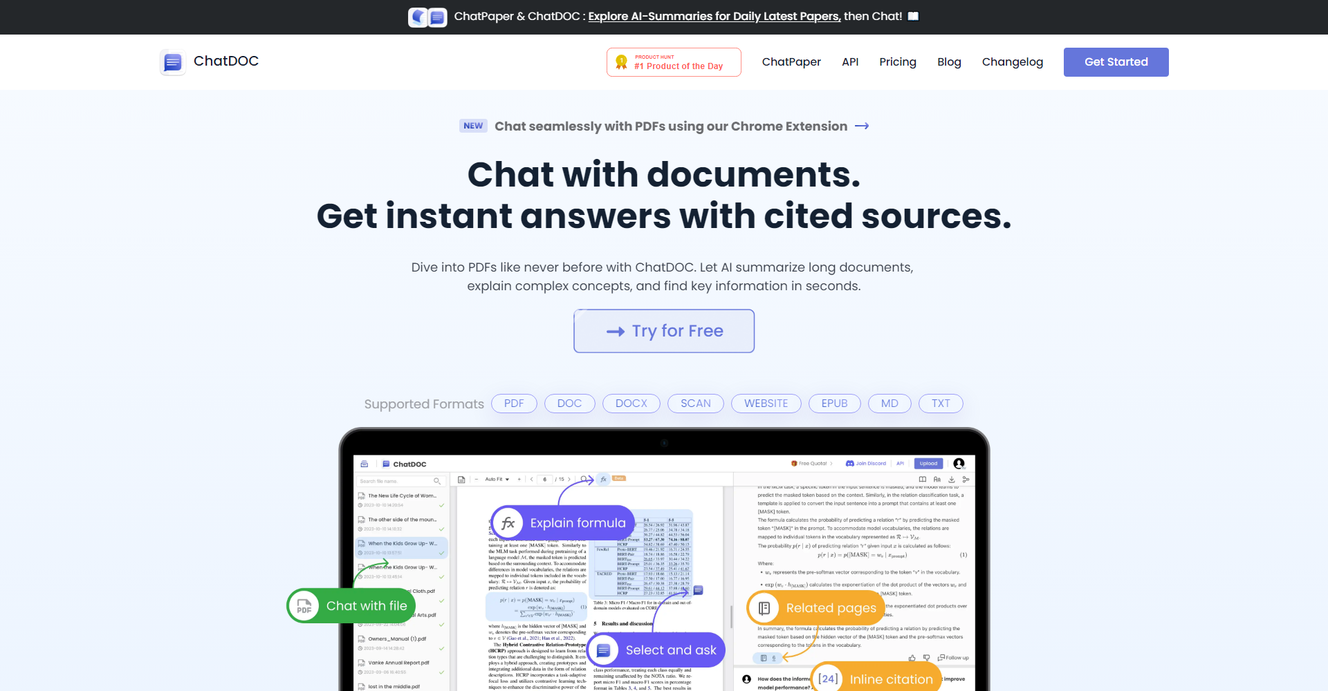 ChatDOC: AI-Powered Document Interaction for Professionals & Researchers - Proaitools