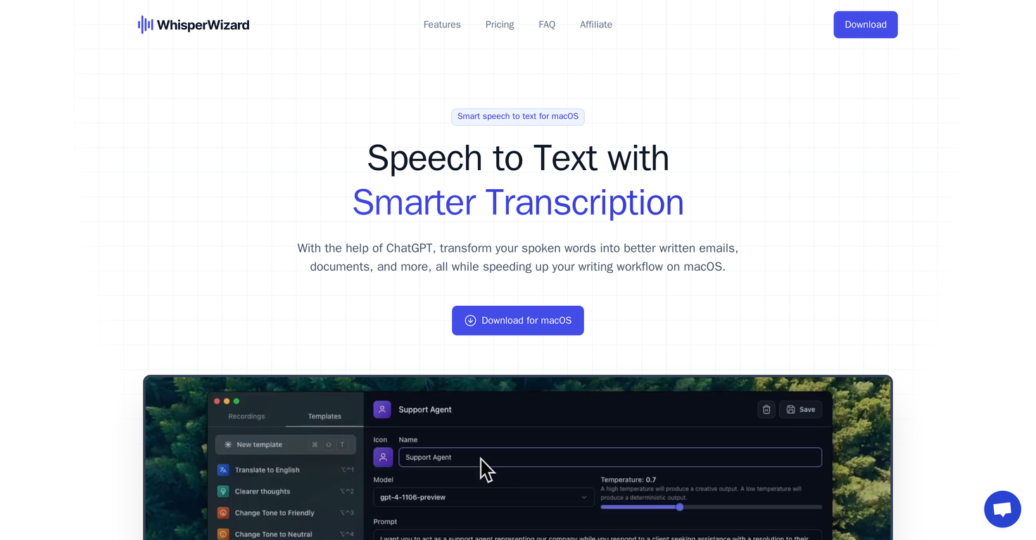 WhisperWizard: AI-Powered Speech-to-Text for macOS - Proaitools