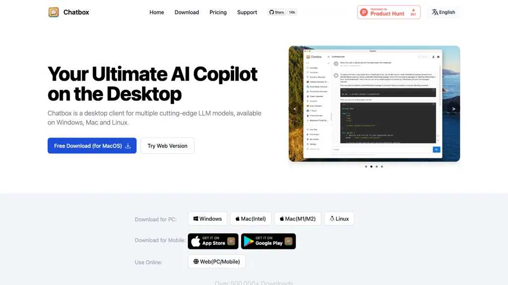 Chatbox - AI Copilot Desktop: Boost Productivity with Powerful LLN ...