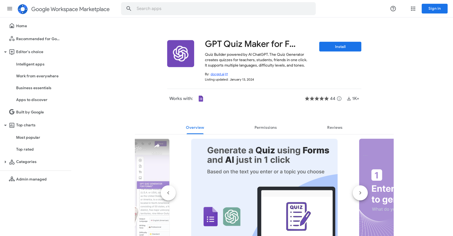 AI-Powered GPT Quiz Maker for Google Forms: Create Custom Quizzes Effortlessly - Proaitools