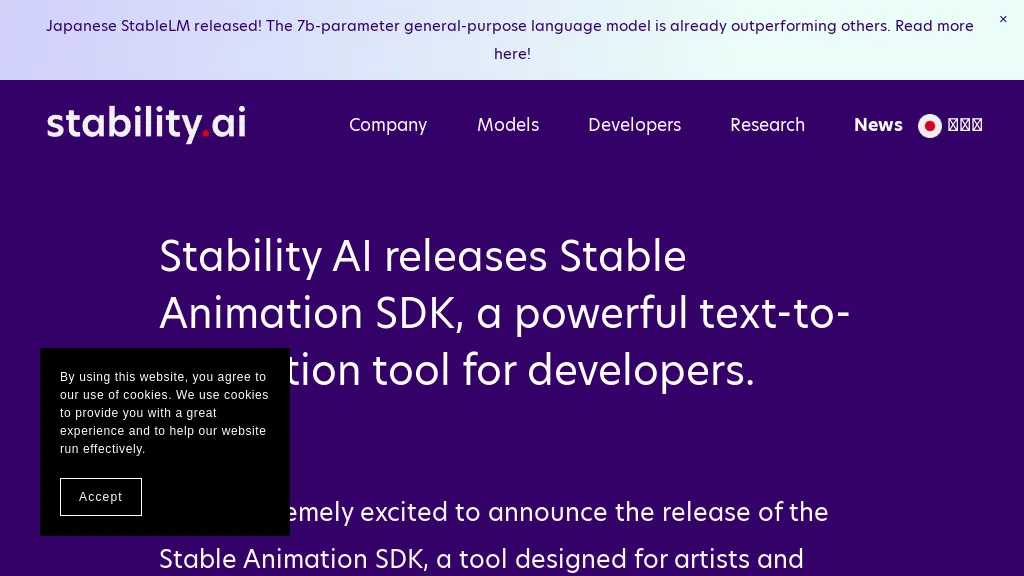 Stable Animation SDK: Text-to-Animation for Developers - Stability AI - Proaitools